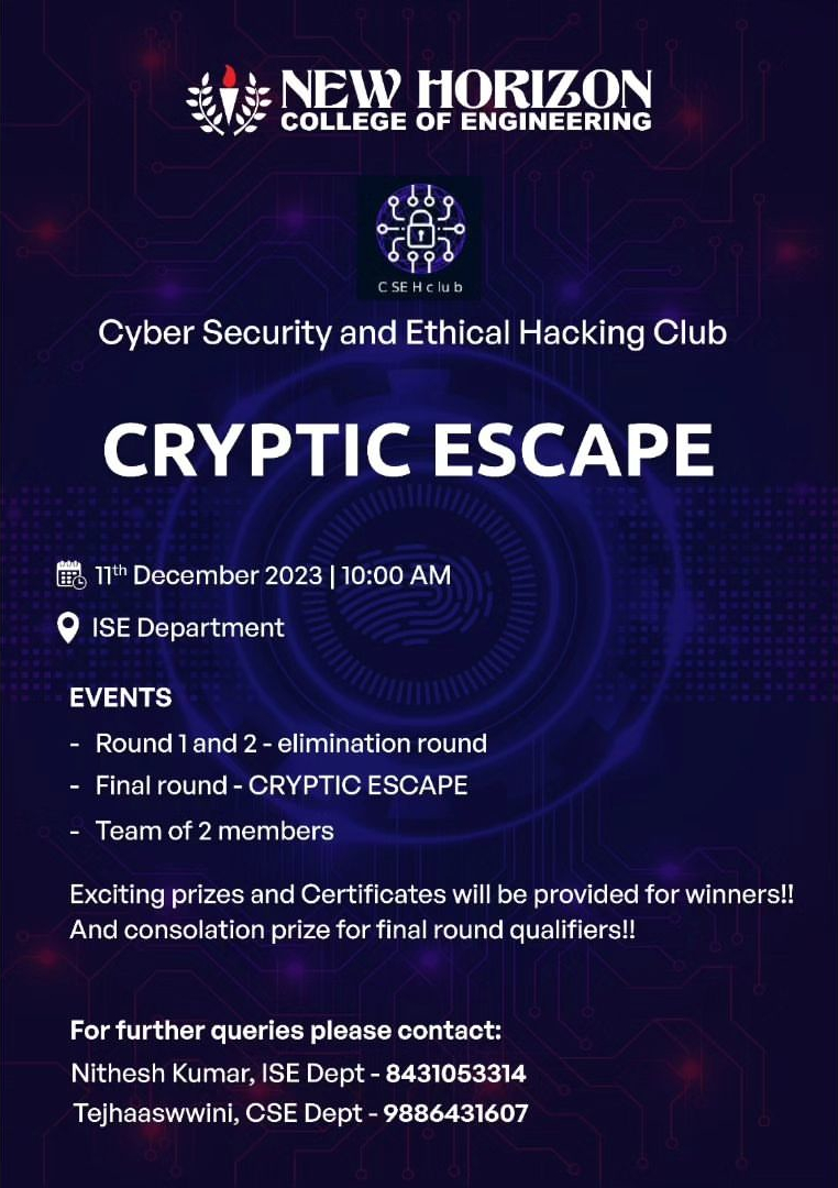 Events – CYBERSECURITY AND ETHICAL HACKING CLUB